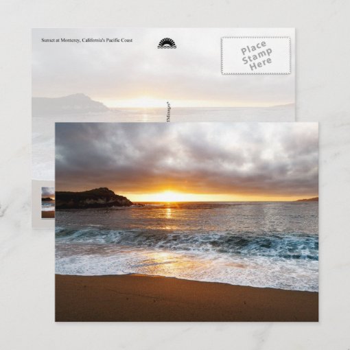 Sunset at Monterey, California's Pacific Coast Postcard | Zazzle