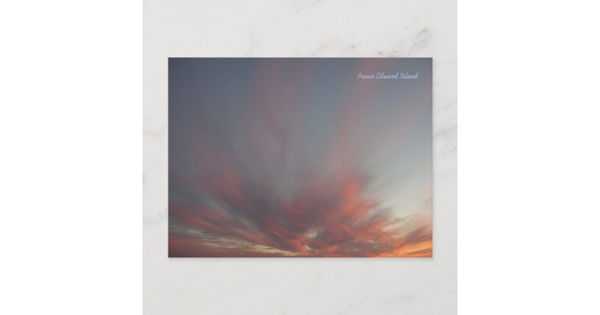 Sunset at Red Point, PEI postcard | Zazzle