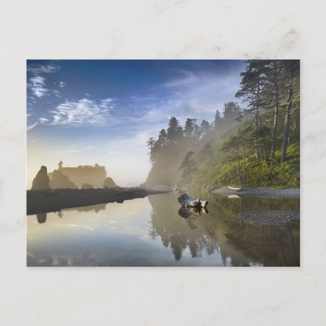 Sunset at Ruby Beach, Olympic National Park, Postcard | Zazzle
