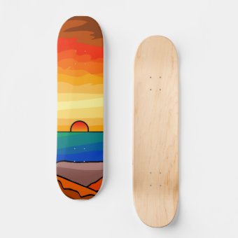Sunset at Sea Skateboard | Zazzle