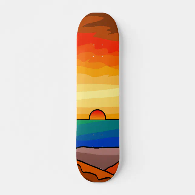 Sunset at Sea Skateboard | Zazzle