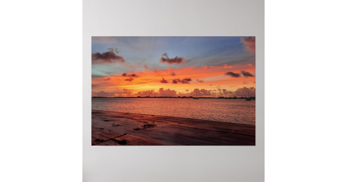 Sunset at Simpson Bay Poster | Zazzle