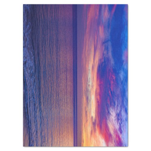 sunset at the beach 2 tissue paper | Zazzle