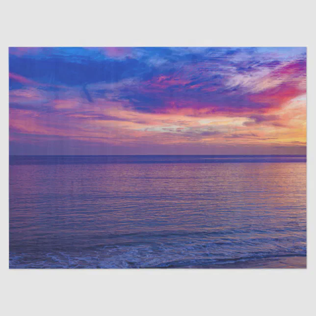 sunset at the beach 2 tissue paper | Zazzle