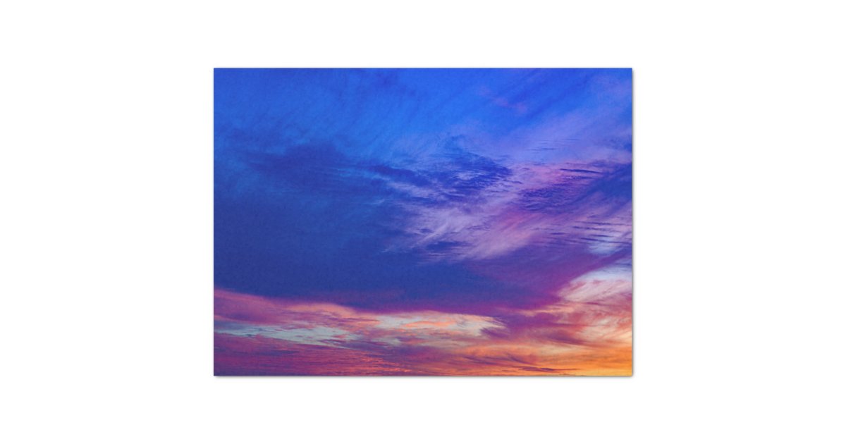 sunset at the beach 3 tissue paper | Zazzle