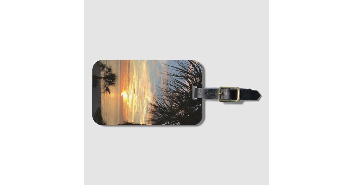 Sunset At The Beach Luggage Tag | Zazzle