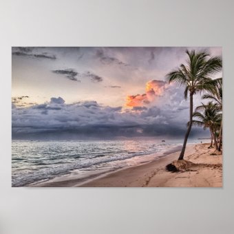 Sunset at the Beach Wall Poster | Zazzle