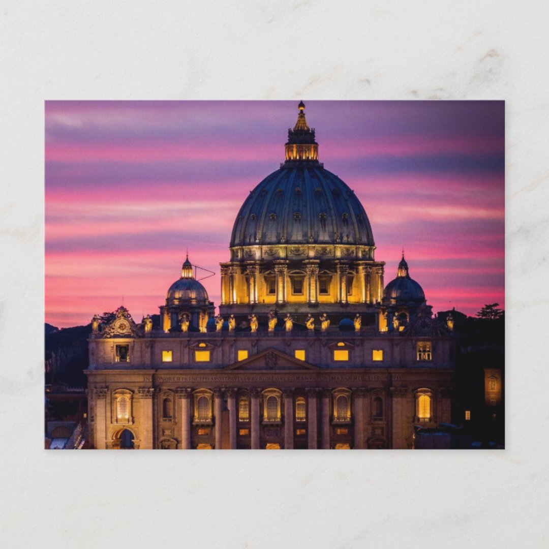 Sunset at Vatican City Postcard | Zazzle
