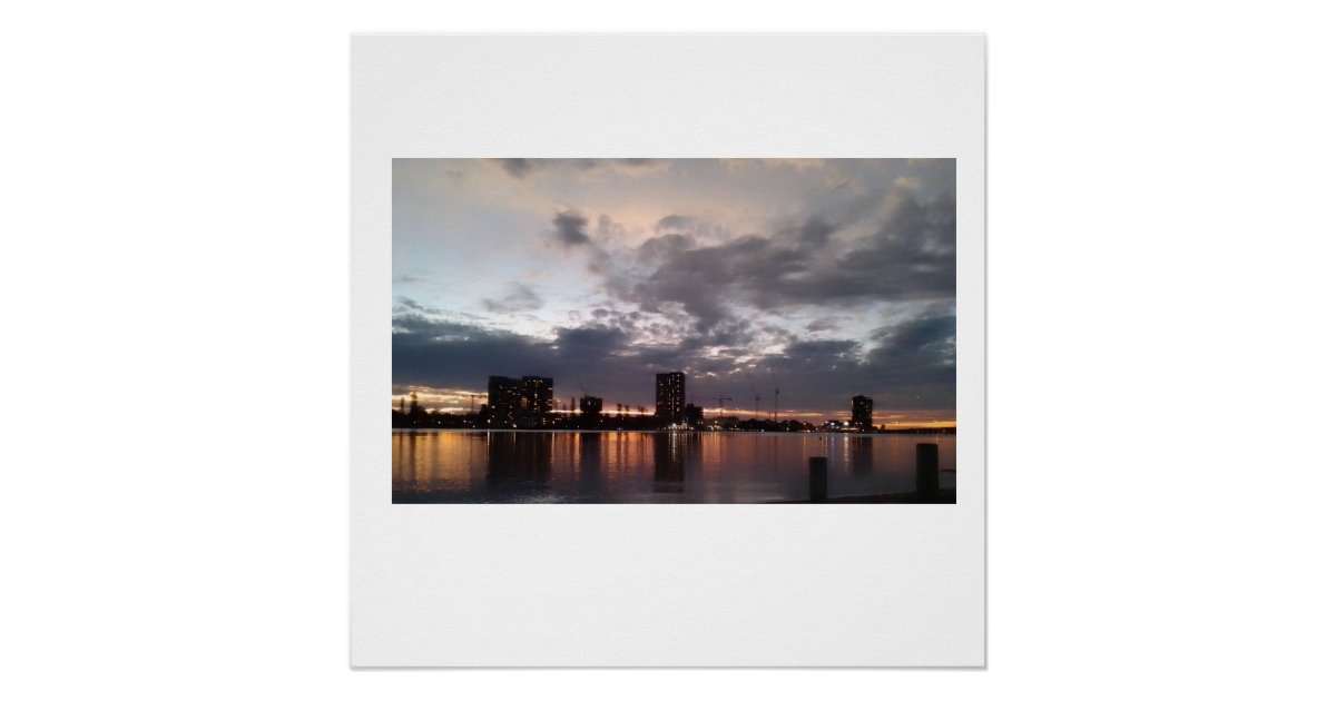 Sunset backdrop poster Paper (Semi-Gloss) | Zazzle