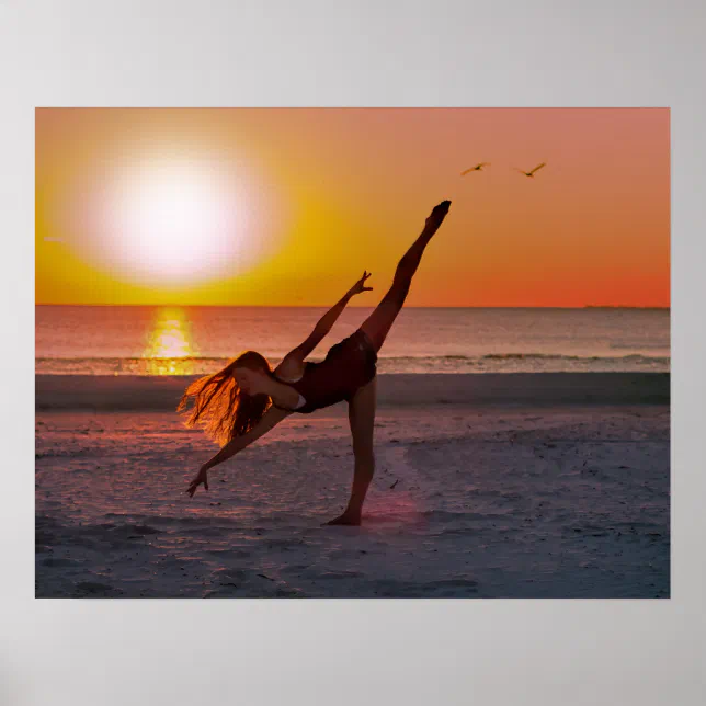 Sunset Ballet on the Beach Poster | Zazzle