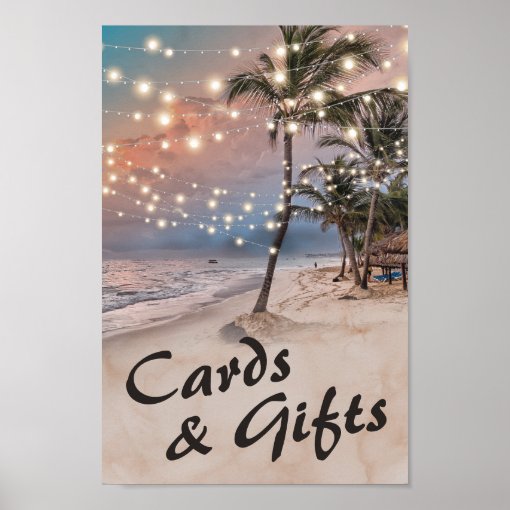 Sunset Beach Gifts & Cards Wedding Poster | Zazzle