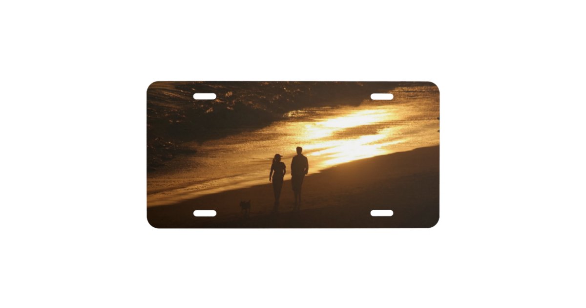 Sunset Beach License Plate | Zazzle.com