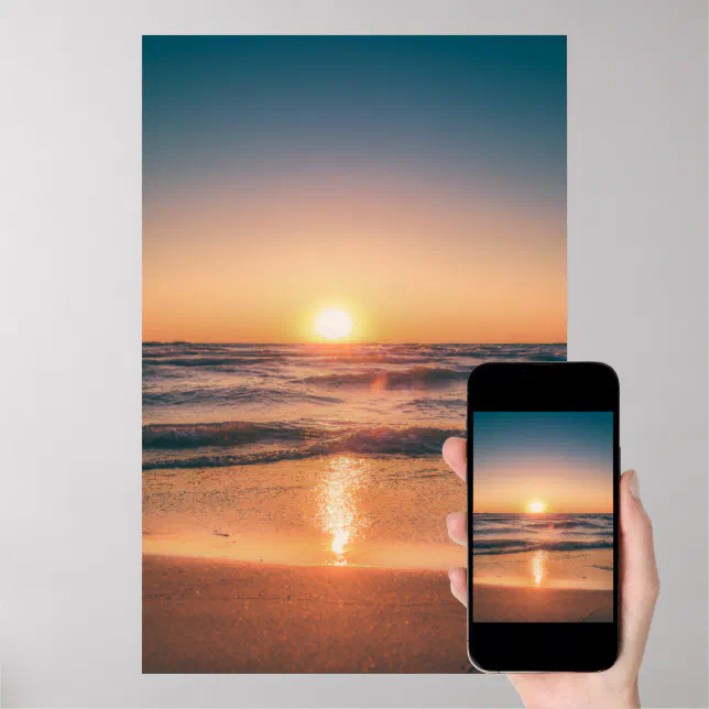 Sunset beach photography #1 poster | Zazzle