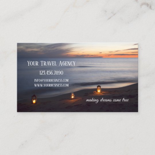Sunset Beach Travel Business Card | Zazzle.com
