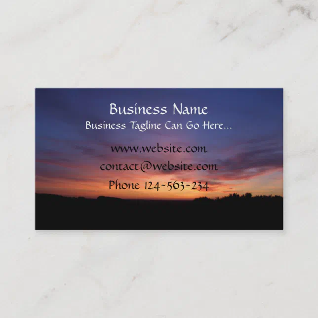 Sunset Business Card | Zazzle