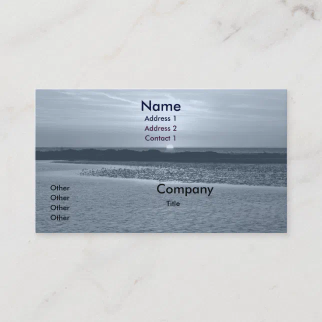 Sunset Business Card | Zazzle