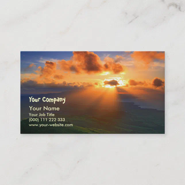 Sunset Business Card | Zazzle