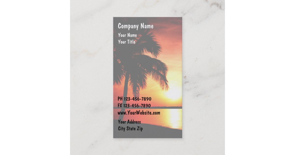 Sunset Business Cards | Zazzle