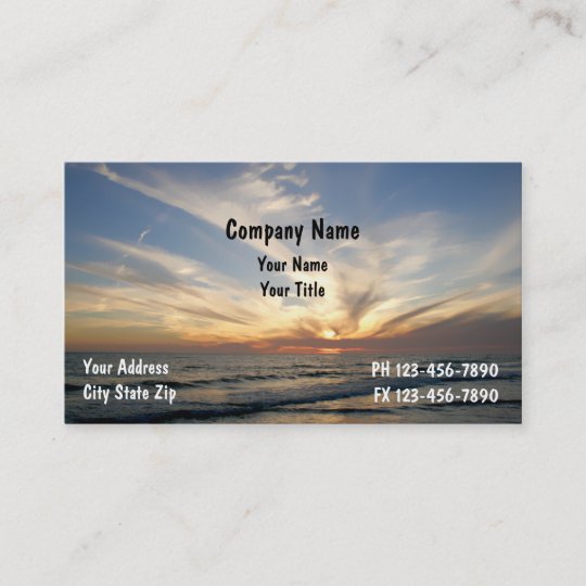 Sunset Business Cards | Zazzle.com