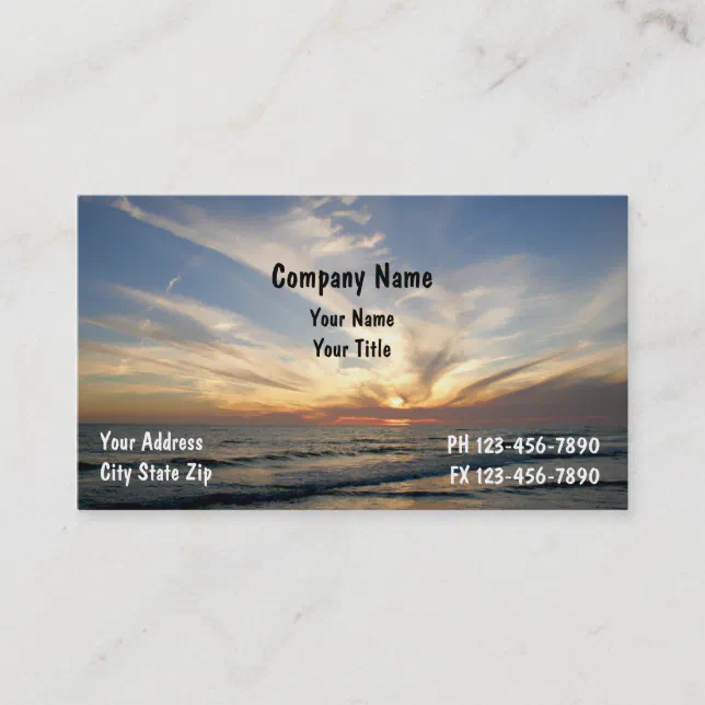 Sunset Business Cards | Zazzle