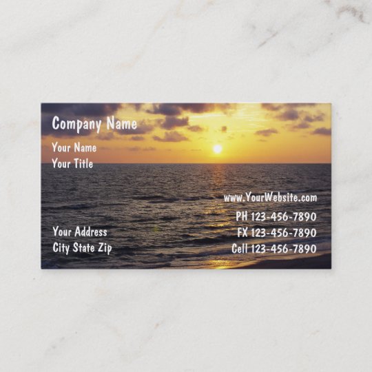 Sunset Business Cards | Zazzle.com