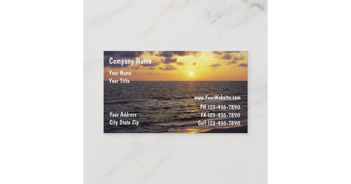 Sunset Business Cards | Zazzle