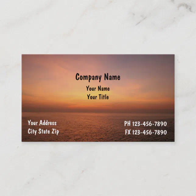 Sunset Business Cards | Zazzle