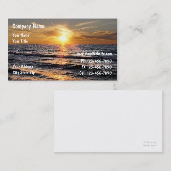 Sunset Business Cards | Zazzle