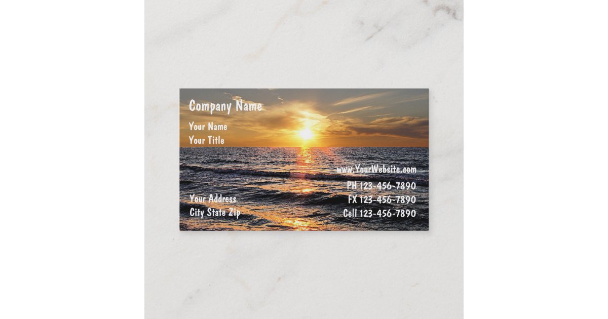 Sunset Business Cards | Zazzle