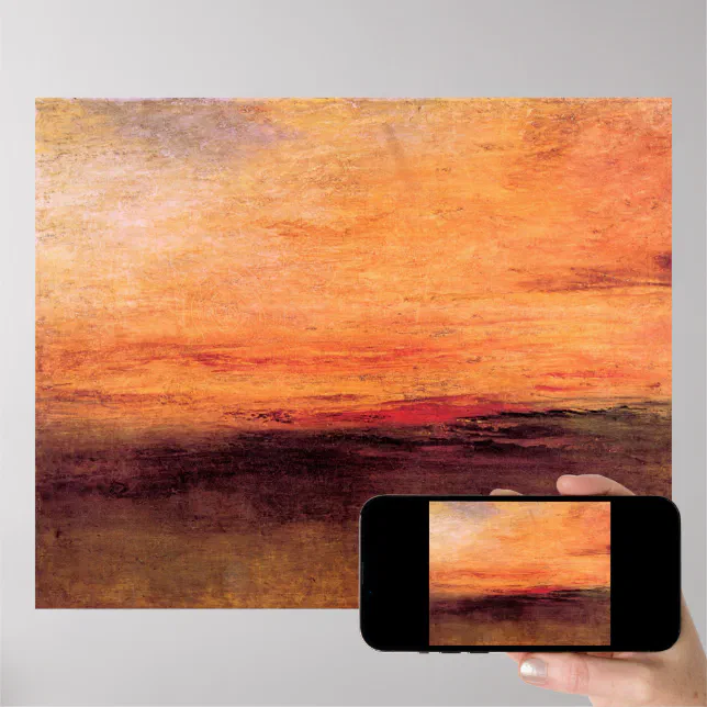 Sunset by Joseph Mallord Turner Poster | Zazzle