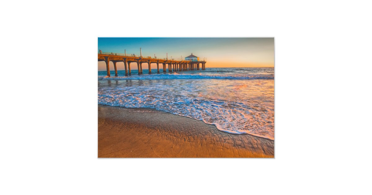 Sunset By The Pier Photo Print | Zazzle