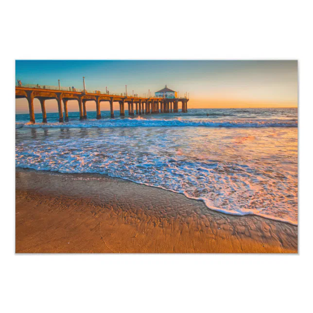 Sunset By The Pier Photo Print | Zazzle