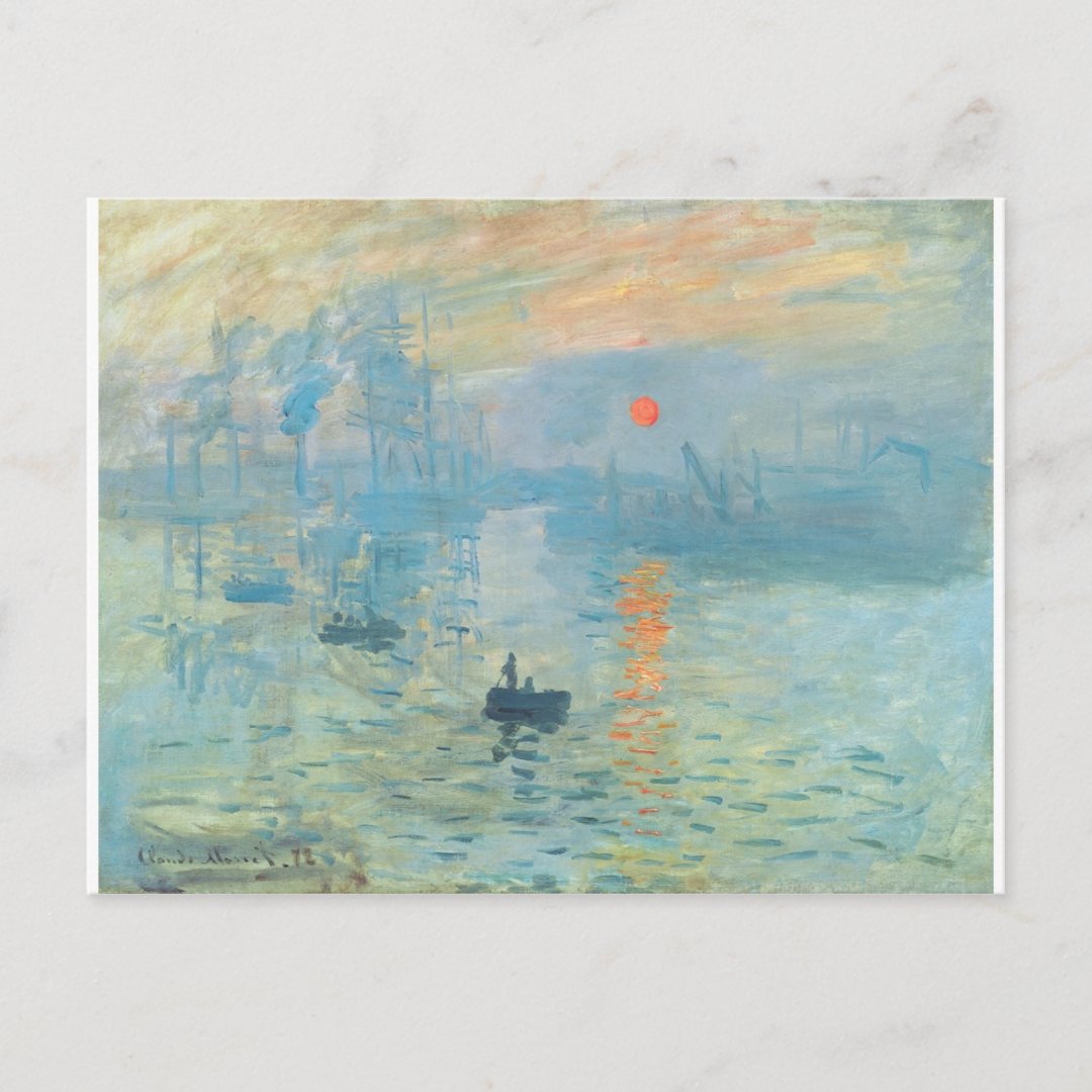 Sunset - Claude Monet Postcard | Zazzle