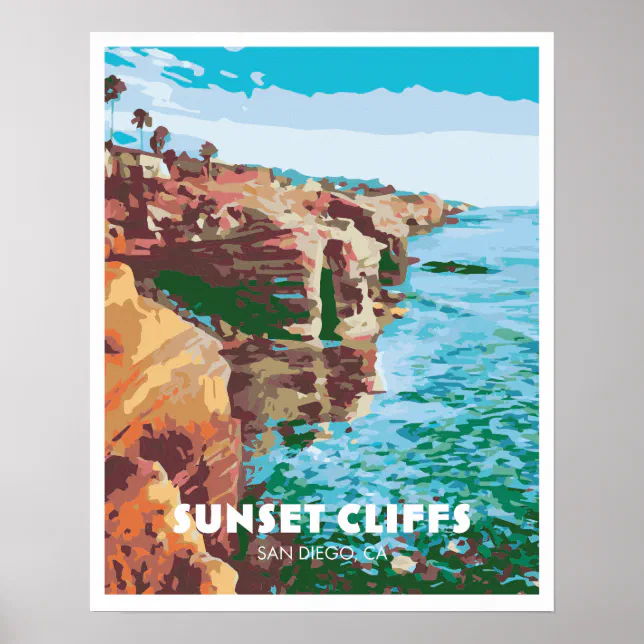 Sunset Cliffs Poster | Zazzle