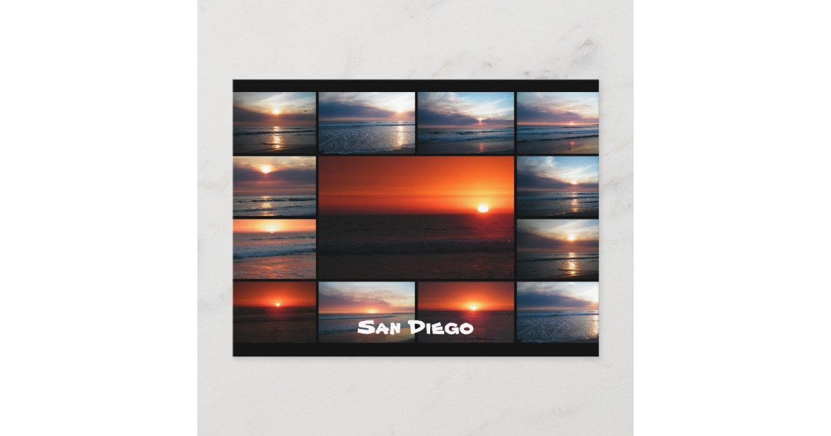 Sunset Collage Postcard | Zazzle