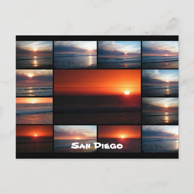 Sunset Collage Postcard | Zazzle