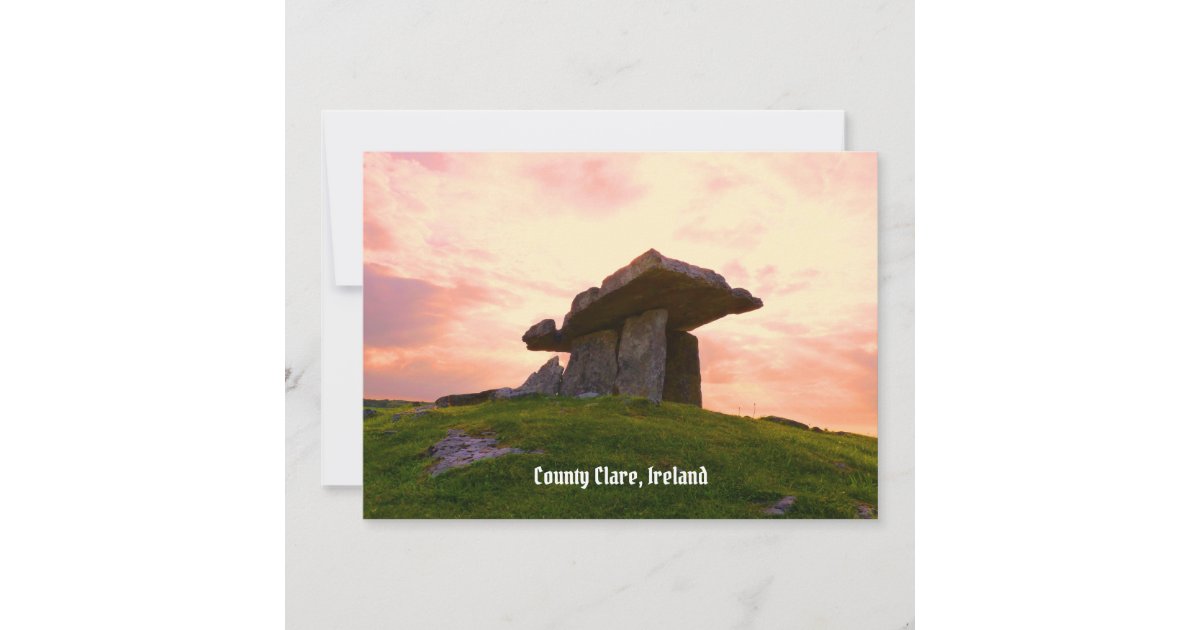 Sunset County Clare Dolmen Greeting Card | Zazzle