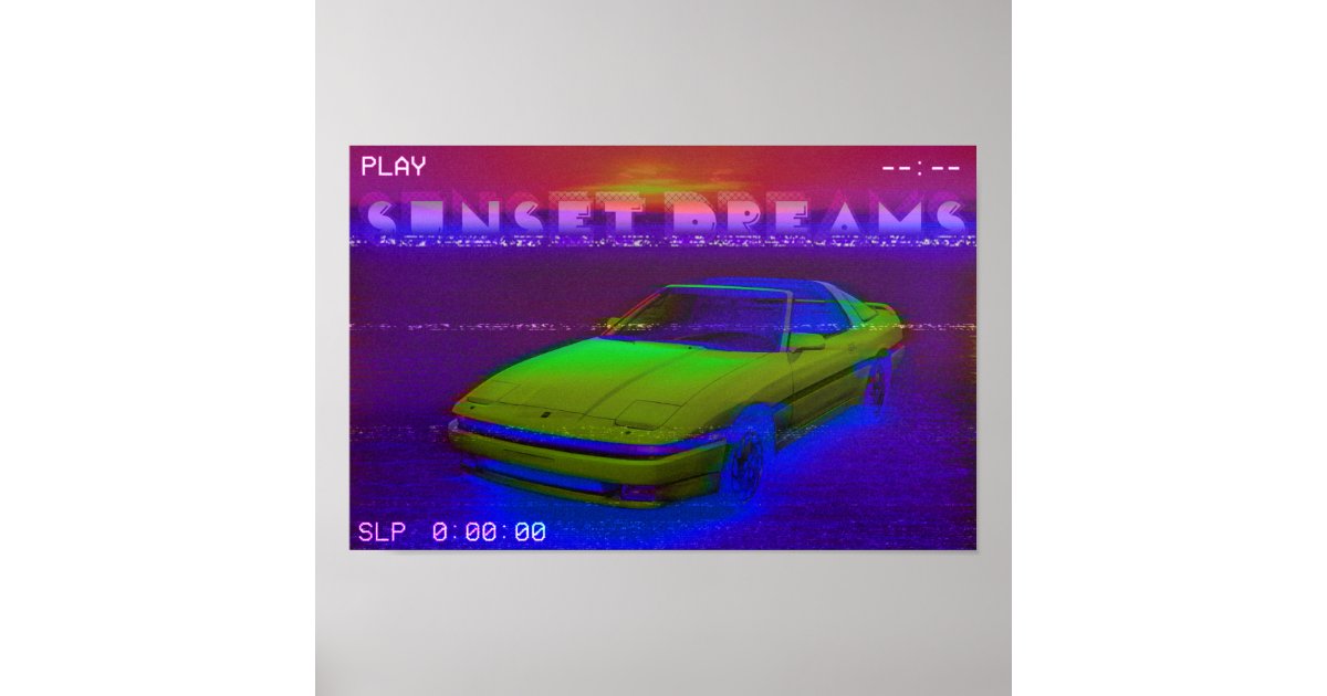 Sunset Dreams VHS Poster | Zazzle