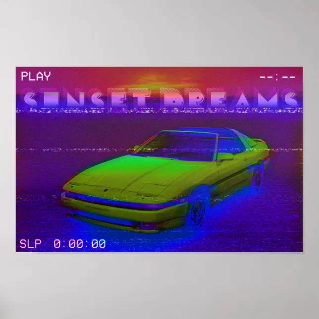 Sunset Dreams VHS Poster | Zazzle