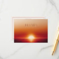 sunset elegant wedding details card | Zazzle