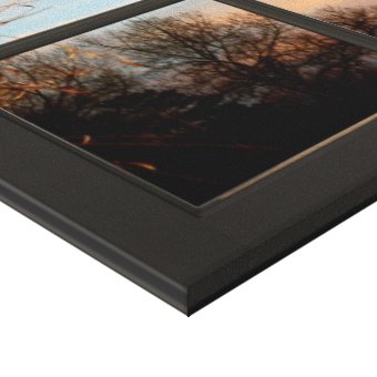 Sunset Flying Bird Black Fake Window Illusion Canvas Print | Zazzle