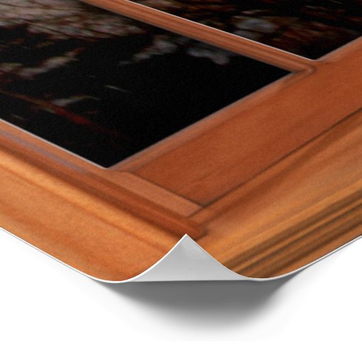 Sunset Flying Bird Fake Window Illusion Poster | Zazzle