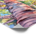 Sunset Forest Watercolor Painting Poster | Zazzle