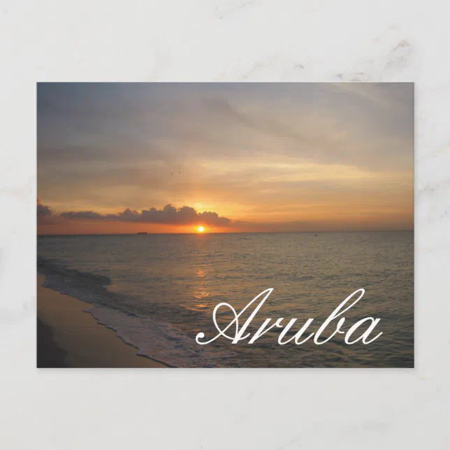 Sunset in Aruba Postcard | Zazzle