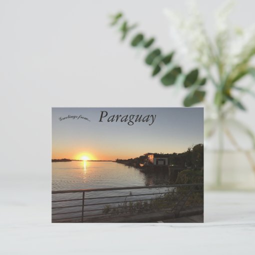 Sunset in Paraguay Postcard | Zazzle