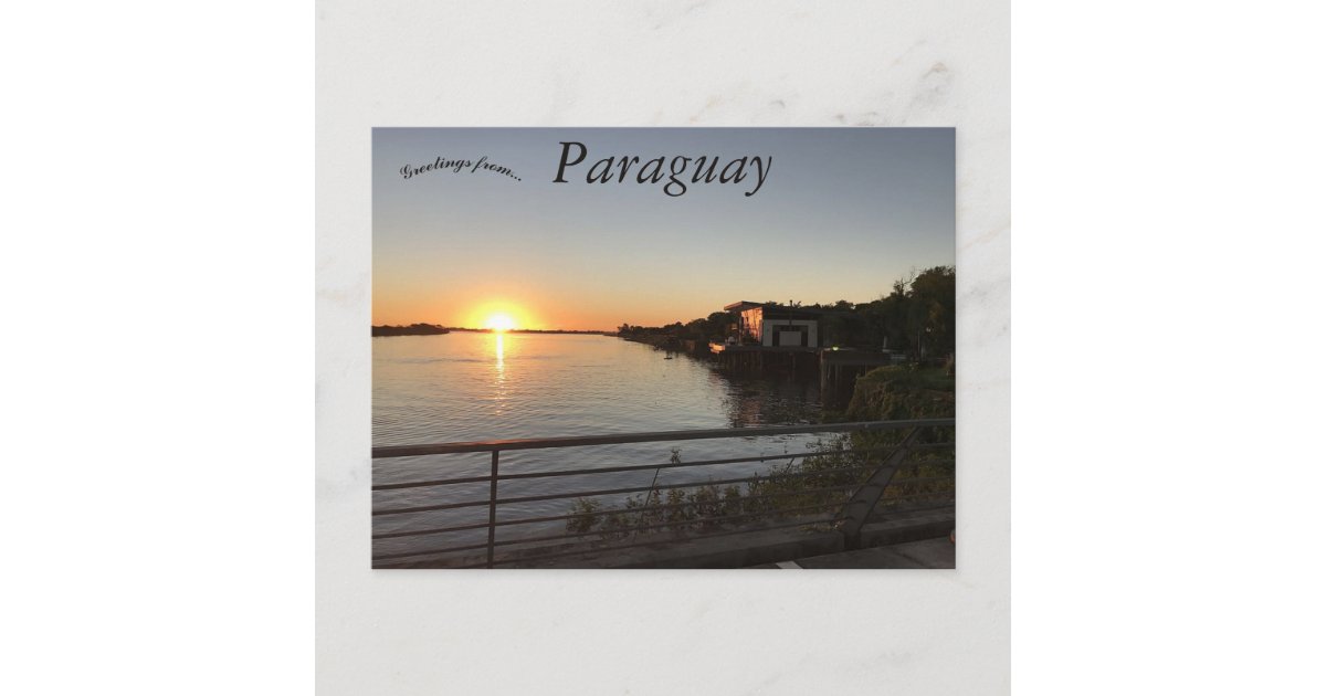 Sunset in Paraguay Postcard | Zazzle