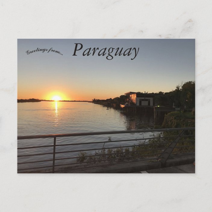 Sunset in Paraguay Postcard | Zazzle.com