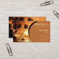 sunset island travel agency business card | Zazzle