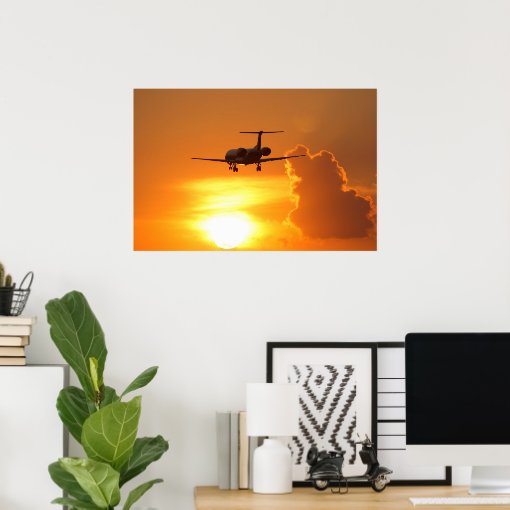 Sunset Jet Poster | Zazzle