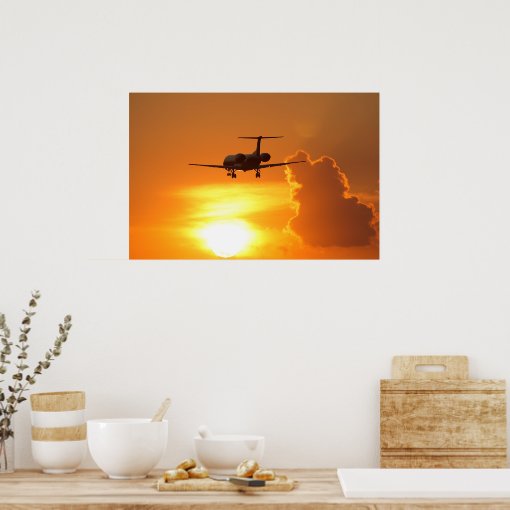 Sunset Jet Poster | Zazzle